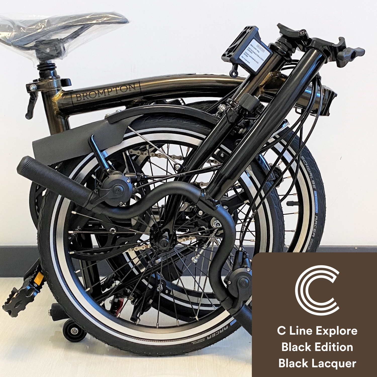Brompton C Line Explore Black Edition Flame Lacquer *WITH RACK ...